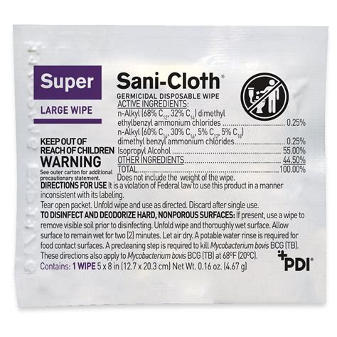 Super Sani Cloth® Large Germicidal Disinfectant Wipes 50 Count