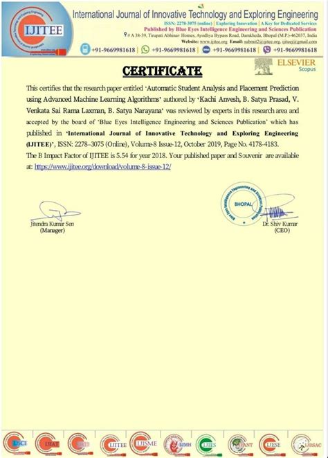 Satyaprasad Buddavarapu On Linkedin Researchpaper Machinelearning