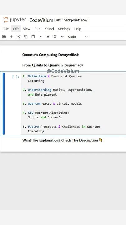 Quantum Computing Demystified From Qubits To Quantum Supremacy Qubits Quantumalgorithms Youtube