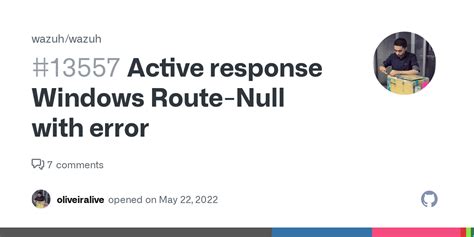 Active Response Windows Route Null With Error · Issue 13557 · Wazuh