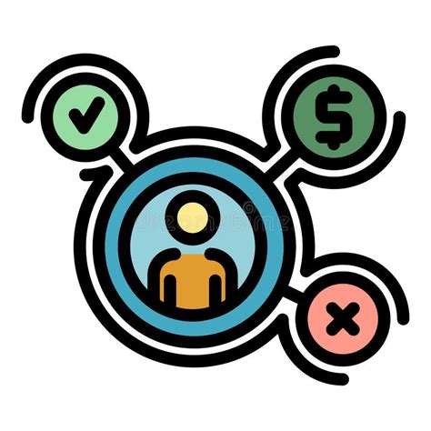Customer Segmentation Icon Color Outline Vector Stock Vector Illustration Of Crowd
