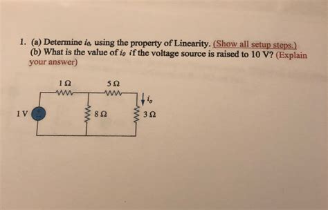 Solved 1 A Determine Io Using The Property Of Linearity