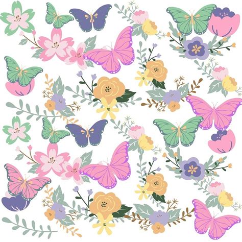 Spring Butterflies Background In Backgrounds