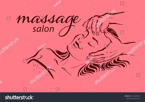 Human Hands Massaging Beautiful Lady Model Vector De Stock Libre De