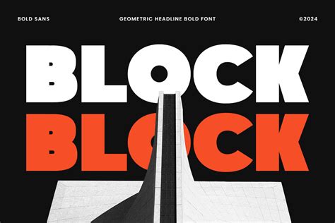 Block Geometric Headline Bold Font Sensatype Studio