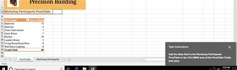 Precision BuildingTask Instructions In Cell K Enter Chegg Com