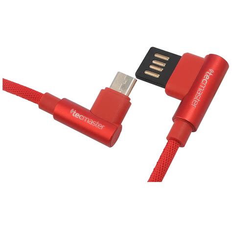 Cable Micro Usb 1 Metro Conector Reversible 90° Tecmaster Dt Chile