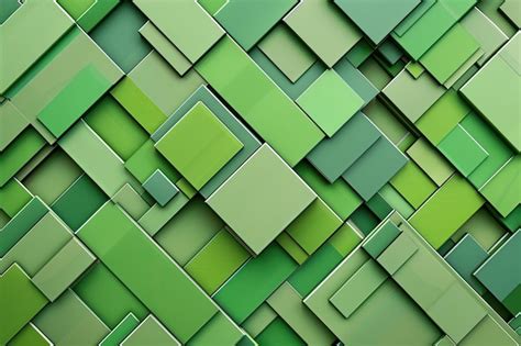 Premium Photo Geometric Pattern Of Overlapping Green Rectangles