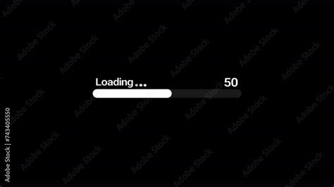 Vidéo Stock Progress Bar Animation Percentage Loading On A Black Background Loading Buffer