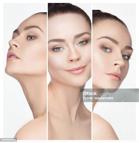 ภาพตัดปะของผู้หญิงสวยที่มีผิวที่สะอาดสมบูรณ์แบบ ภาพสต็อก ดาวน์โหลดรูปภาพตอนนี้ กลุ่ม คำ