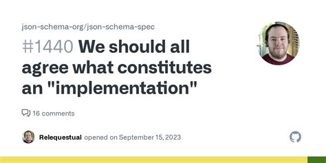 We Should All Agree What Constitutes An Implementation · Issue 1440