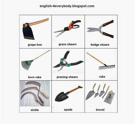 English For Beginners Tools Of Agriculture