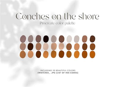 Procreate Color Palette Color Swatches Conches On The Etsy