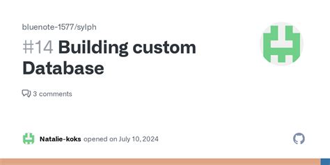 Building Custom Database Issue Bluenote Sylph Github