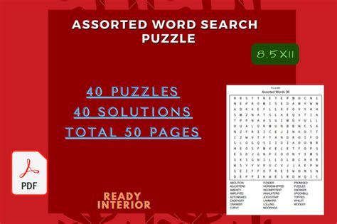 Word Search Puzzle And Solution Graphic By Luham Digital Products · Creative Fabrica
