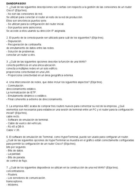 Ccna1 Exploration Examenes 11 Y Final Pdf Enrutador Computación Dirección Ip