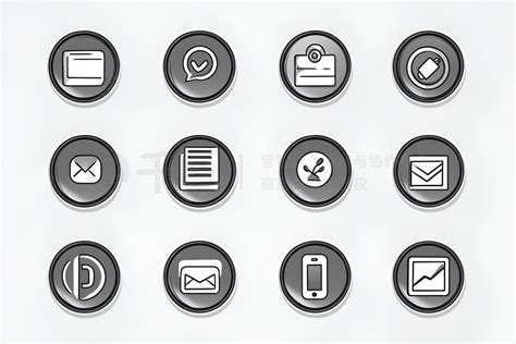 Iconsai数字艺术 Icons简约风灰色白色圆形图标文件夹确认相机勾选邮件信封文档花朵手机日历图表元素 Ai平面元素免费下载 Png格式 4032像素 编号71520011 千图网