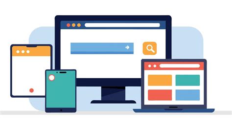 browser mockups blank website window for desktop computer with tab toolbar and search field