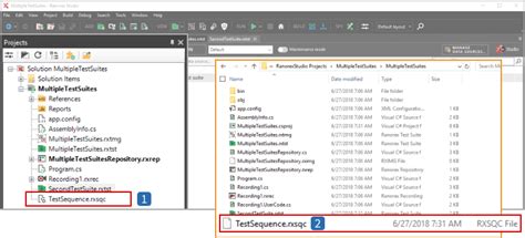 Manage Multiple Test Suites Ranorex Studio