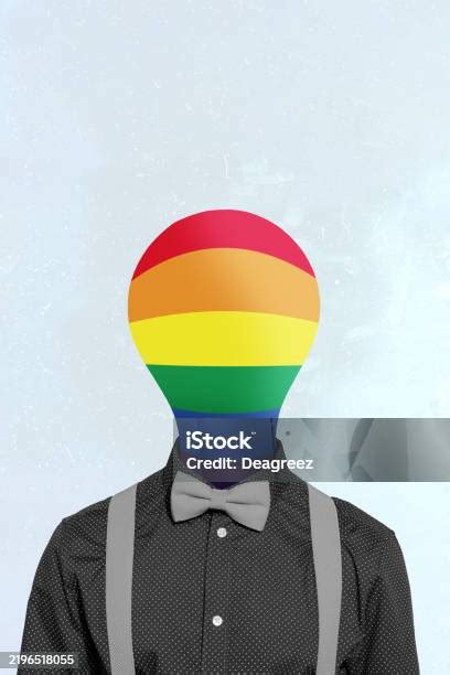 수직선 창조적 인 콜라주 머리가없는 사람 신사 양복 영국 사람 깃발 상징 머리 방향 자유 다양한 커뮤니티 성별 선택 지원 Lgbtqia 문화에 대한 스톡 사진 및 기타