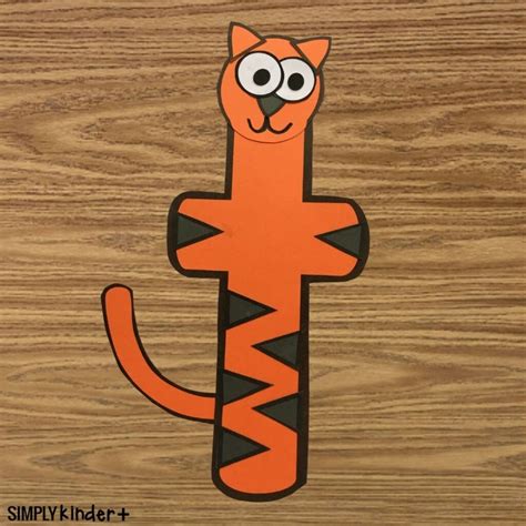 Lowercase Letter T Alphabet Craft Tiger Simply Kinder Printable Membership