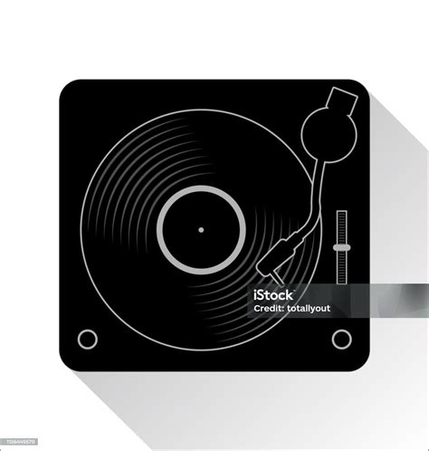 비닐 레코드 디스크 평면 간단한 개념 벡터 일러스트 레이 션 Dj에 대한 스톡 벡터 아트 및 기타 이미지 Dj 검은색 나이트클럽 Istock