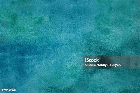짙은 파란색 녹색 청록색 옥 청록색 아쿠아 추상적인 수채화 예술 배경입니다 색상 그라디언트 옴브레 믹스 그런지 수채화 배경에 대한 스톡 사진 및 기타 이미지 Istock