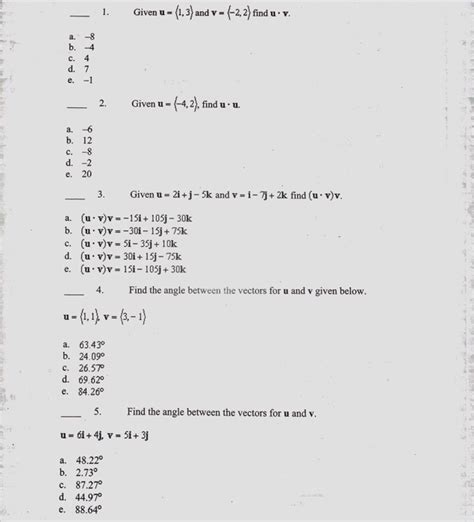 solved given u 1 3 and v 2 2 find u v given u