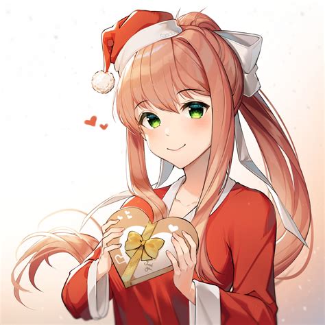 Monika In Christmas Outfit By Sasouraaaa On X Rddlc