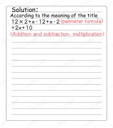 Solved Write The Perimeter Of The Floor Plan Shown As An Algebraic