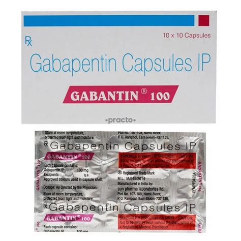 Gabapentin 100 Mg Capsule At Rs 100 Stripe गैबापेंटिन कैप्सूल In Ahmedabad Id 2853379283833