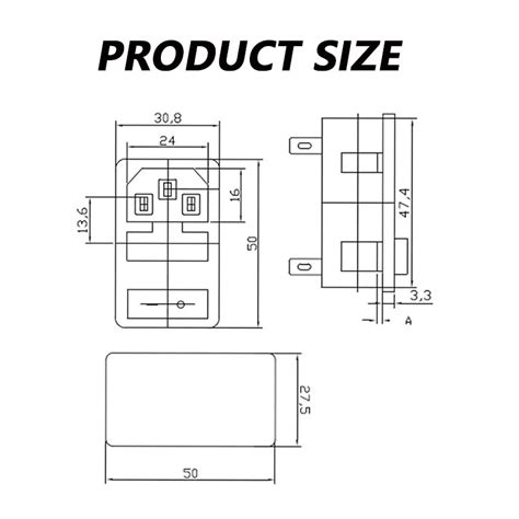 IEC C14 Ac Power Connector Socket With Fuse And Switch For Industrial Machine Male Adapter