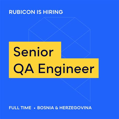 Senior Quality Assurance Qa Engineer M F Rubicon Klix Posao