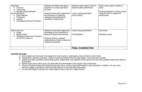 Copy Of Nursing Informatics Syllabusdocx