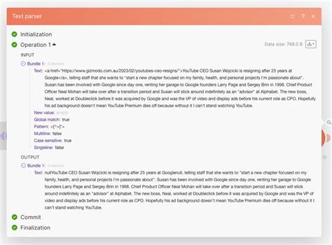 Text Parser Replace Adding Null Instead Of Deleting Matched Text