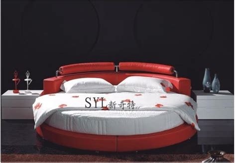 Купить кожаная кровать Новая мягкая кровать кожаный кровать круглая кровать Принц кровать