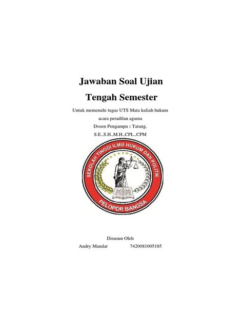 Hukum Acara Peradilan Agama Andry Mandar Pdf