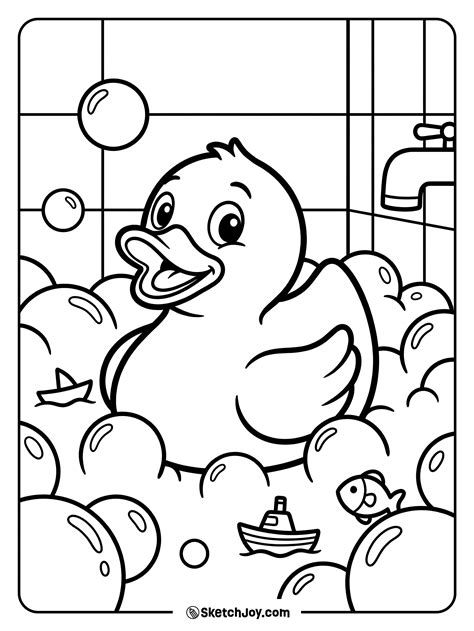 36 Rubber Duck Coloring Pages Free Printable Pdfs