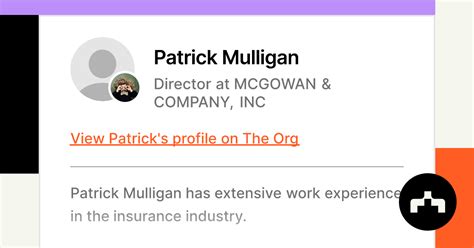 Patrick Mulligan Director At Mcgowan And Company Inc The Org