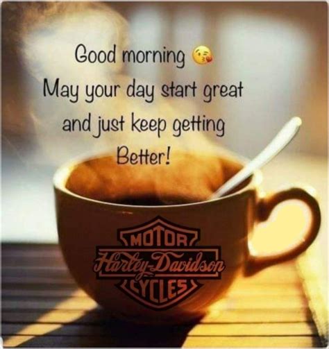 Good Morning Coffee With Harley Davidson Pictures