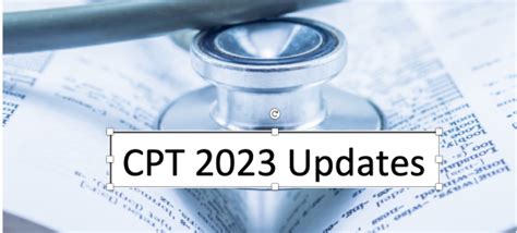 2023 Cpt Updates