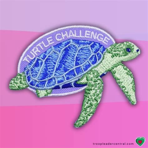 Turtle Challenge Scout Fun Patch Fun Patch For Girl Scouts