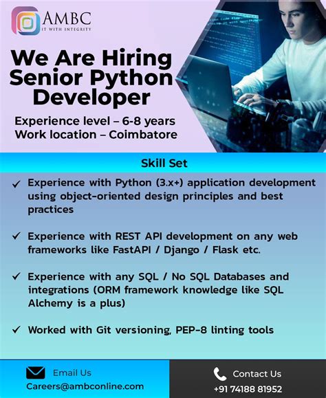 Malini M On Linkedin Hiring Seniorpythondeveloper Coimbatore Python Pythondeveloper