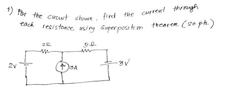 Solved For The Circuit Shown Find The Current Through Each