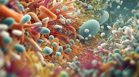 Premium Ai Image Abstract Bacteria Probiotics Generative Ai