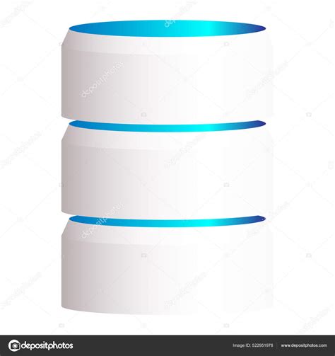 Hdd Hard Disk Drive Mainframe Computer Stacked Cylinder Icon Server