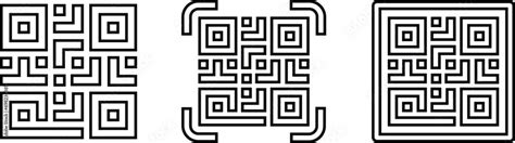 Scan QR Code Icon In Flat Digital Scanning Code Isolated On Transparent Background QR Code