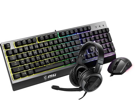 Msi 3 In 1 Pro Gaming Bundel Toetsenbord Muis En Headset Rgb Led