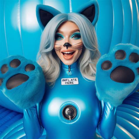 Blimp Kitten Ready For Her Inflation By Kitteninflator On Deviantart