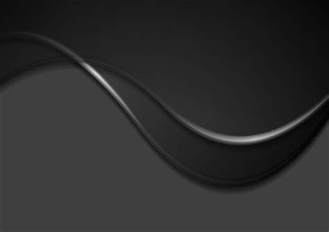 Premium Vector Abstract Black Smooth Waves Background